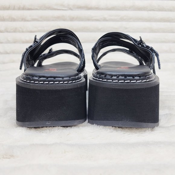 Demonia | Shoes | Emily 02 Platform Bat Buckle Slip On Goth Sandals ...